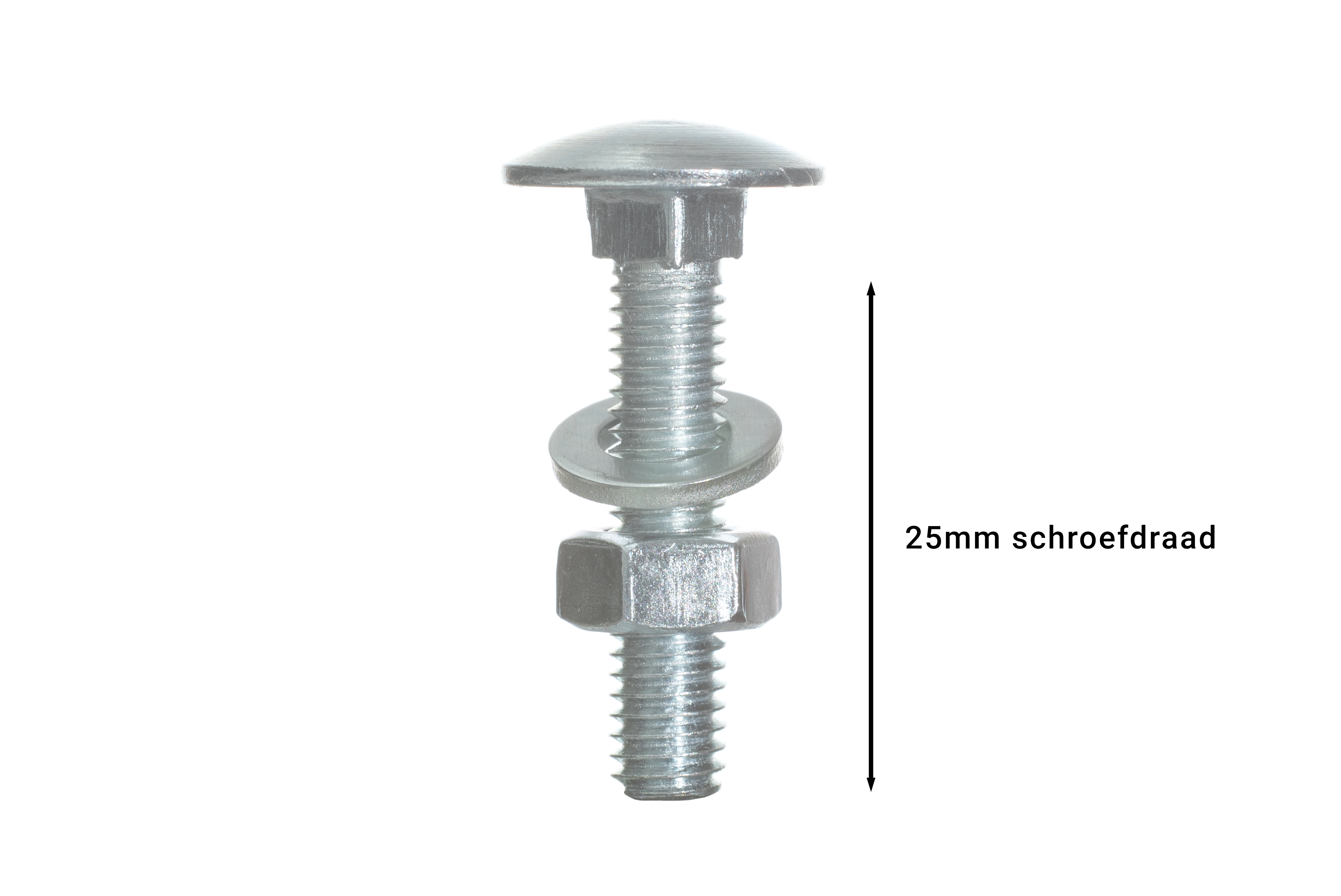 Slotbouten Verzinkt M6x30 mm Kopen? Houtbouten morgen in Huis